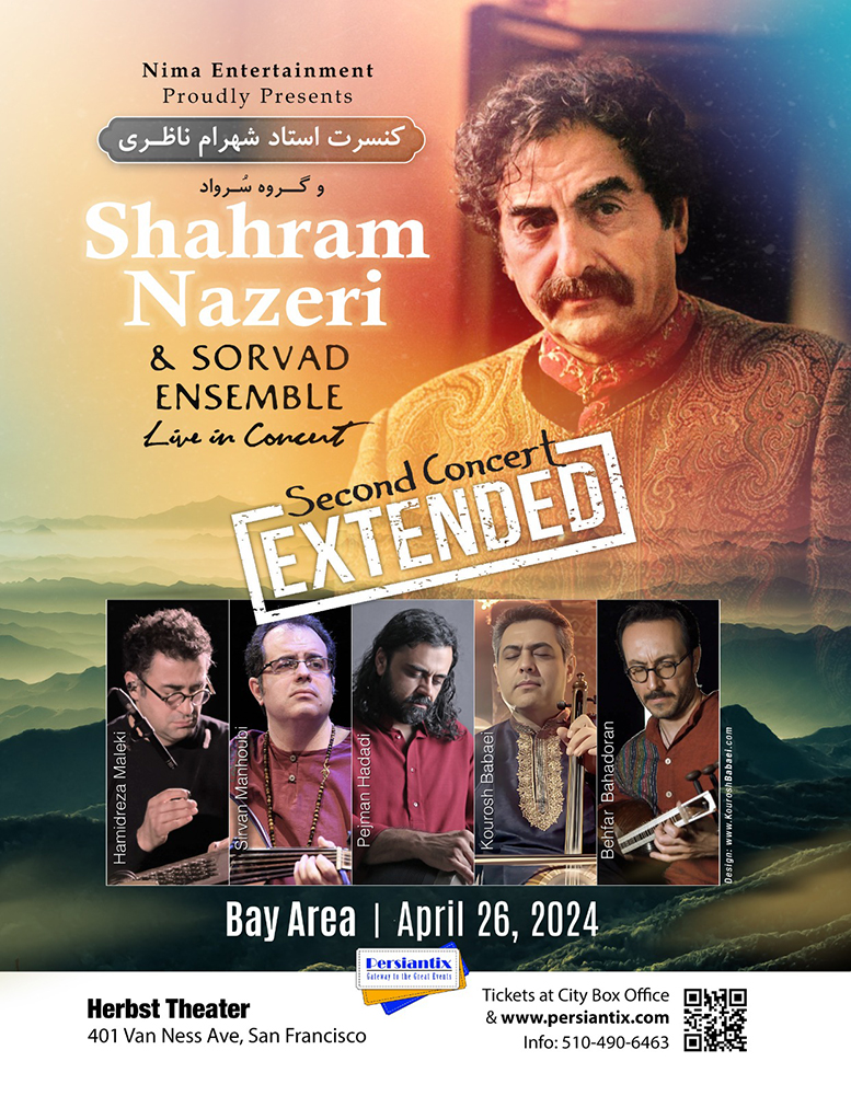 Shahram Nazeri & Sorvad Ensemble Live in Concert – San Francisco ...